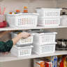 Sterilite Small Stacking Basket, Stack Storage Bins, Organize Closets, Pantry, Bathroom or ...